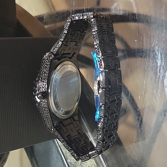 Accessories | Mens Luxury Full Iced Out Black Cz Hip Hop Blingedout ...